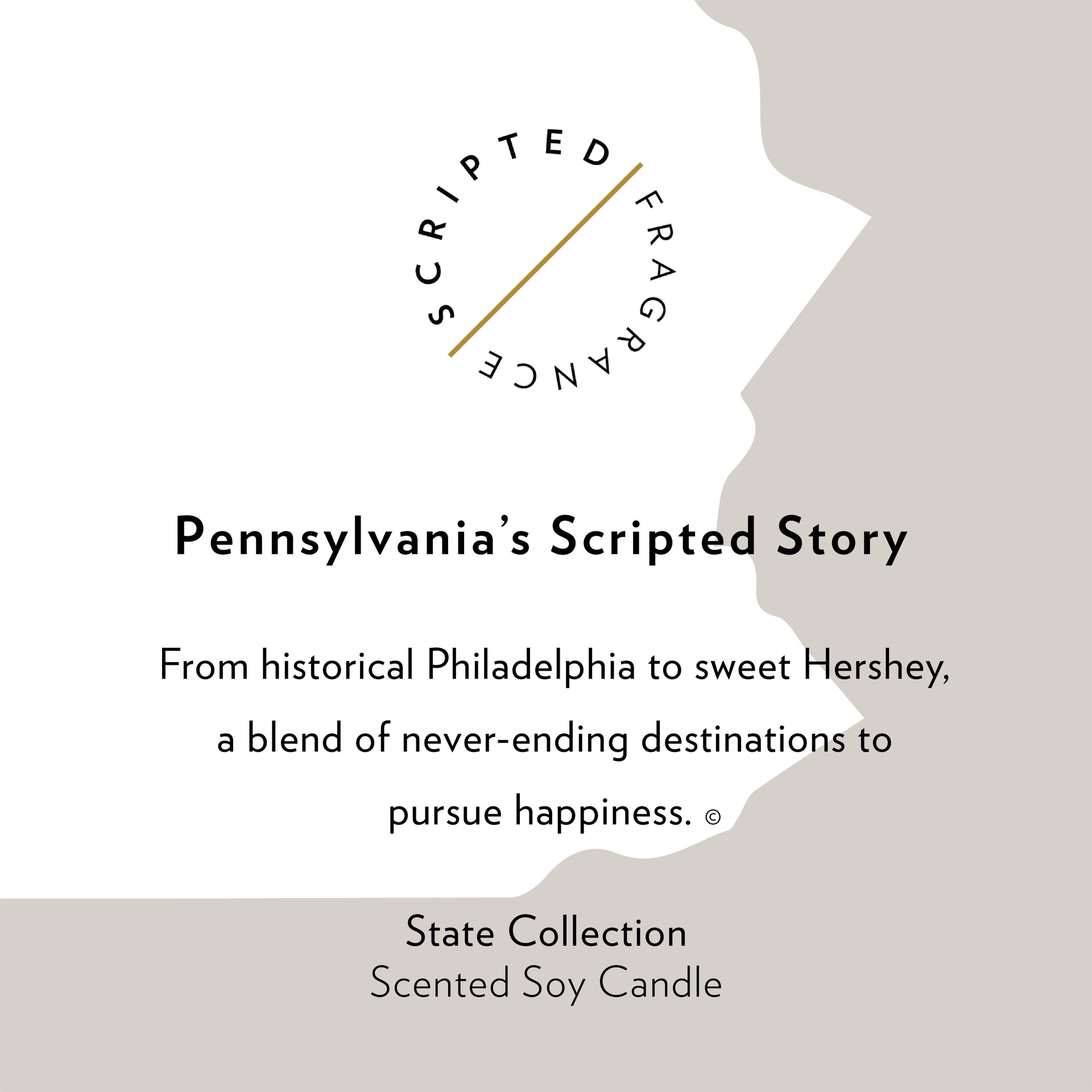 Pennsylvania State Candle | Best Pennsylvania Gifts – Scripted Fragrance